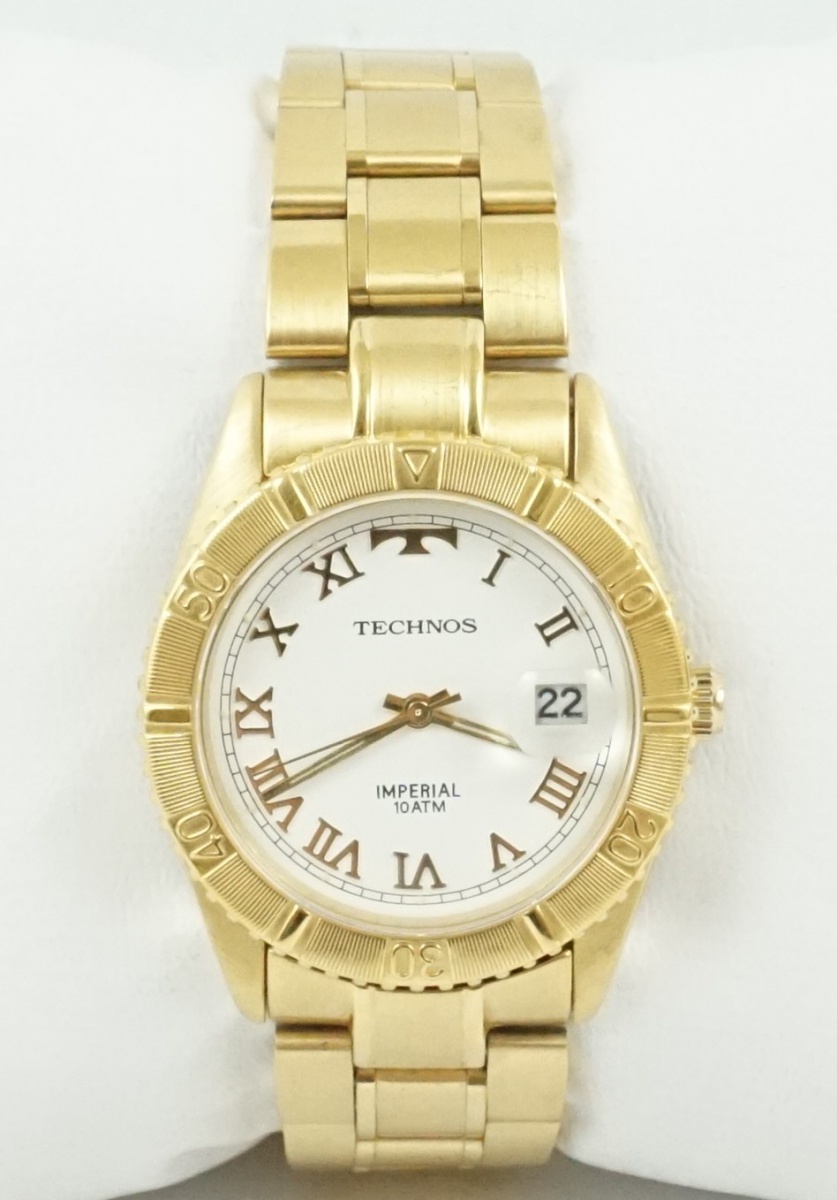 Relógio Technos Imperial TEC 965, caixa 37mm e pulseira