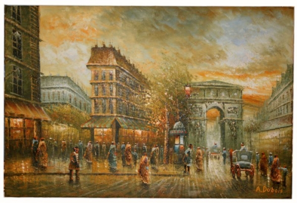 ALEXANDER DUBOIS. "Paris", óleo s/tela, medindo